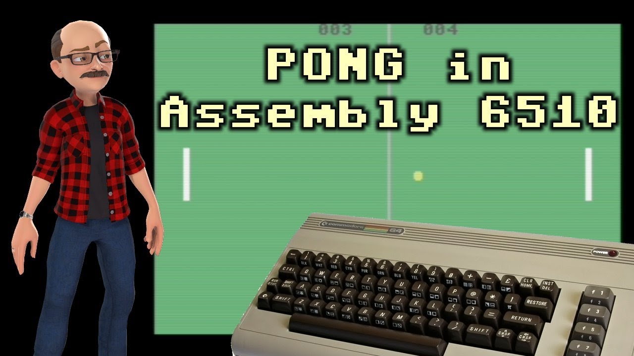 PONG in Assembly 6510 / Commodore 64 - YouTube