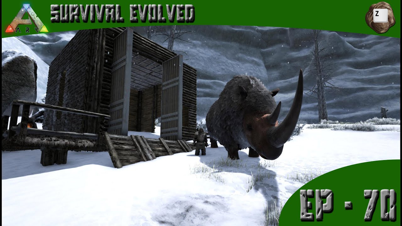 ARK: Survival Evolved - Woolly Rhino Hunt - Series Z - EP-70 - YouTube
