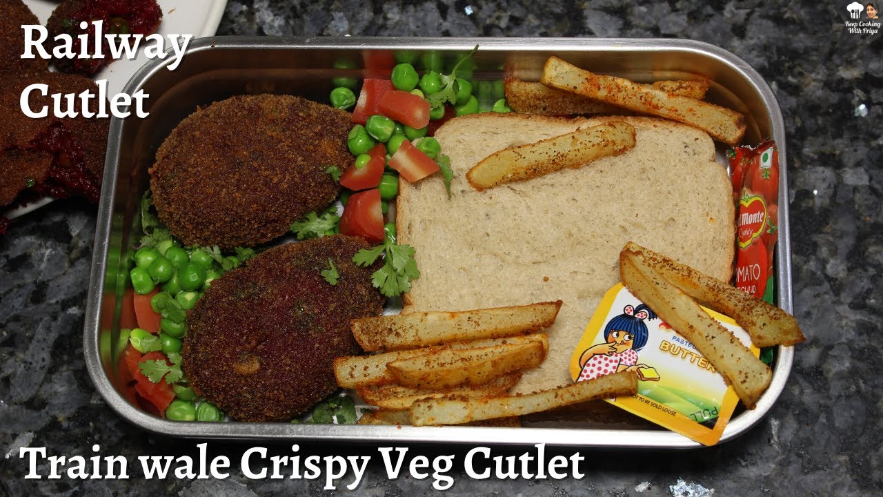 Railway Veg Cutlet Recipe | Train Cutlet - Crispy Crunchy Vegetable ...