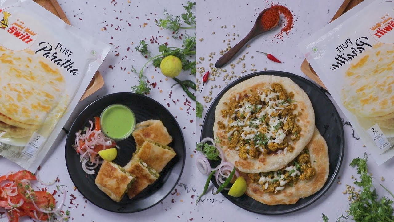Gobble | Two Way Stuffed Puff Paratha | Keema Paratha | Open Keema ...