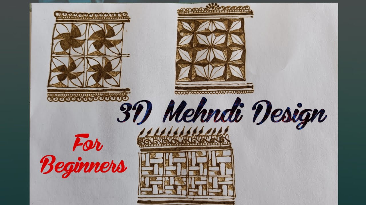 Modern Style Latest 3D Checks Designs For Beautiful Mehndi | Best Net ...