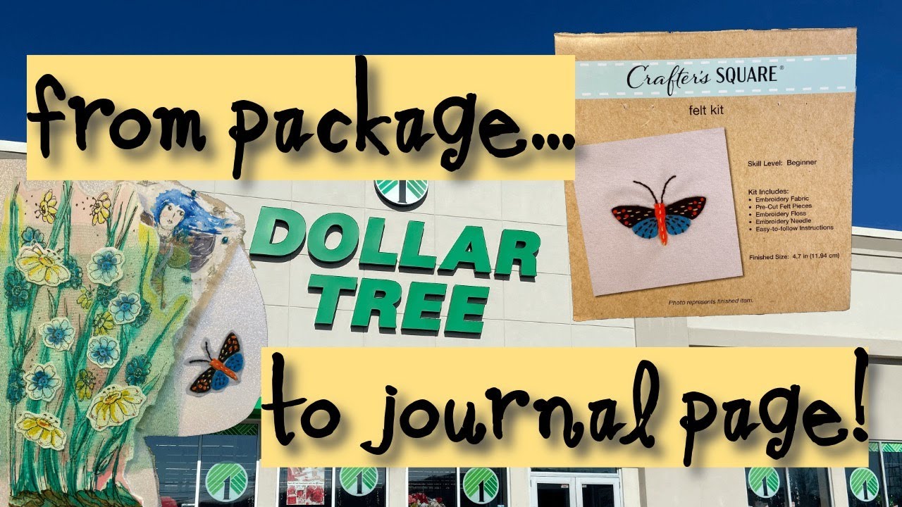 From PACKAGE to Journal PAGE! BUTTERFLY Felt Kit from the #DollarTree ...