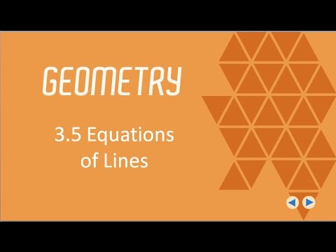 Equations of lines, BJU Press Geometry 4th ed. Lesson 3.5--CCCS Flipped Geometry #21