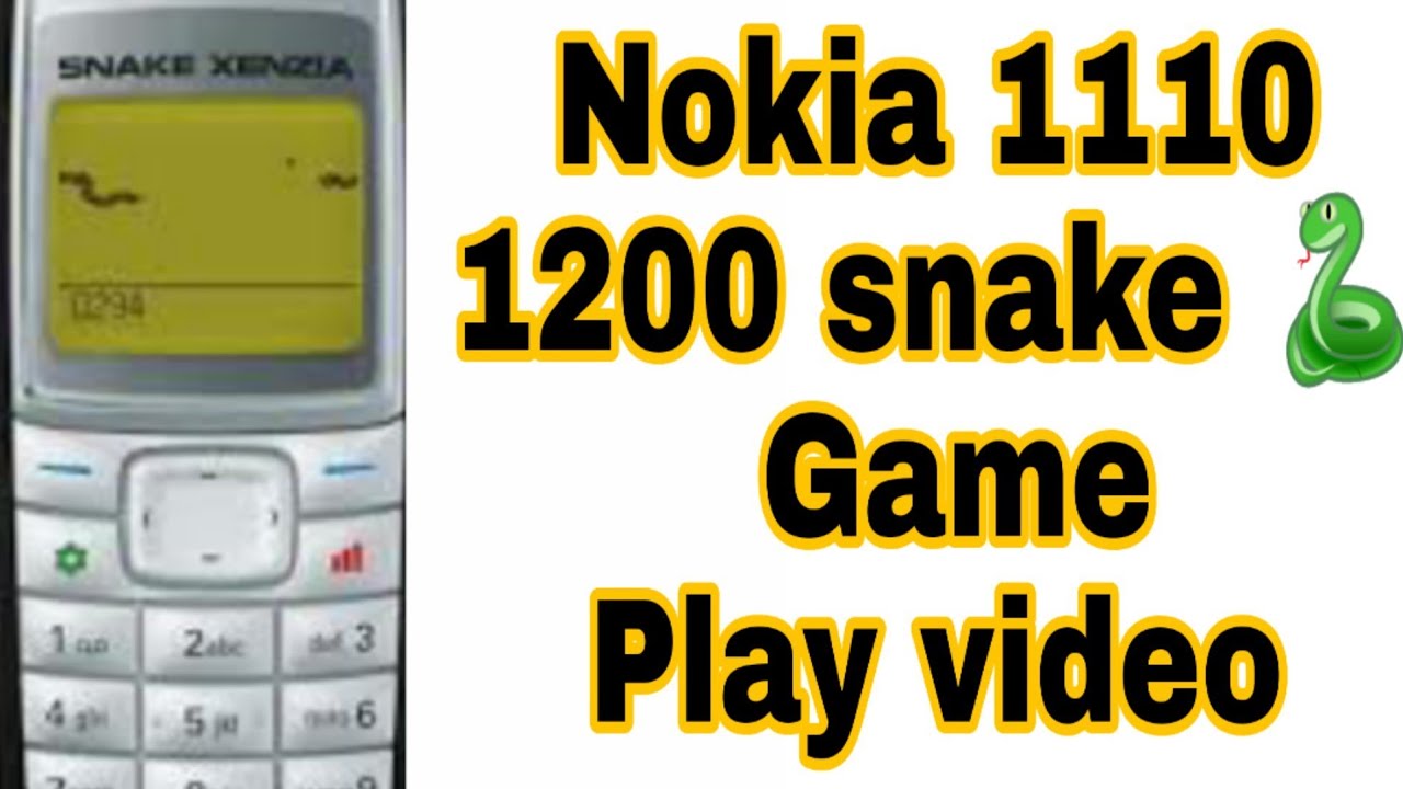 How to play snake game in Nokia 1110 old mobile phone .Snake game Nokia ...