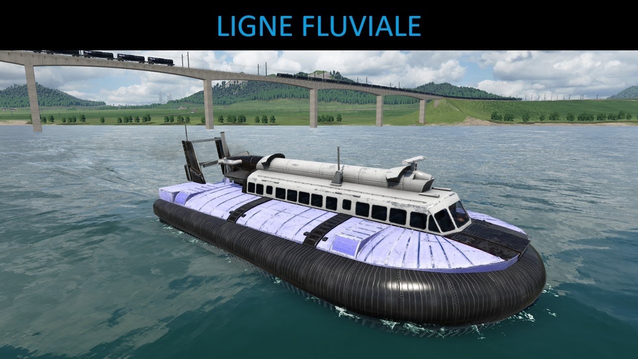 Transport Fever 2 - Map 10 - Ligne fluviale BC-EN - Bourg du Confluent ...