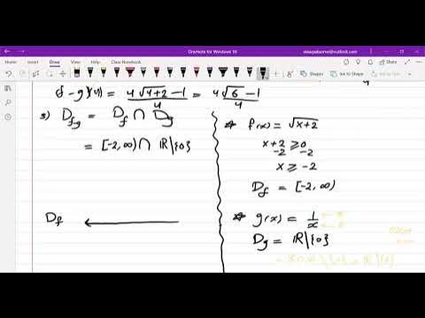 Lecture 9 Combinations of Functions The Domains part 1 - YouTube