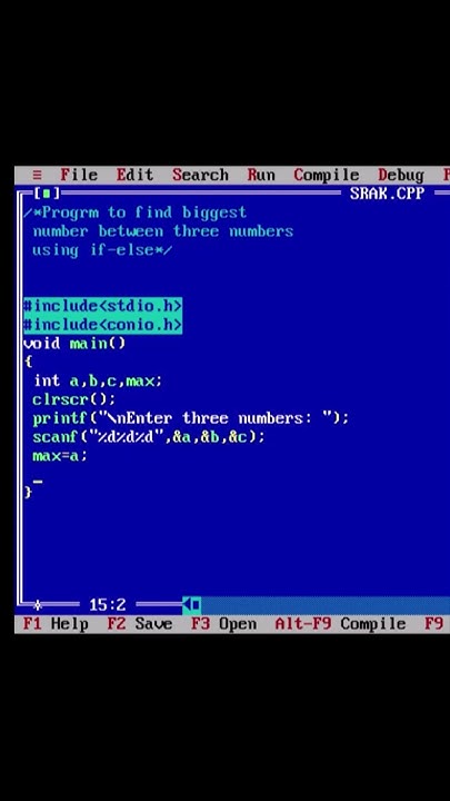 C Program to find biggest number among three numbers using if-else ...