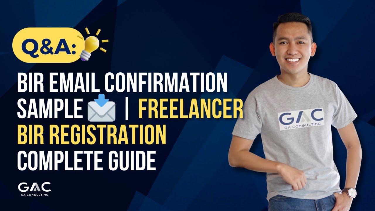 BIR Email Confirmation Sample 📩 Freelancer BIR Registration Complete ...