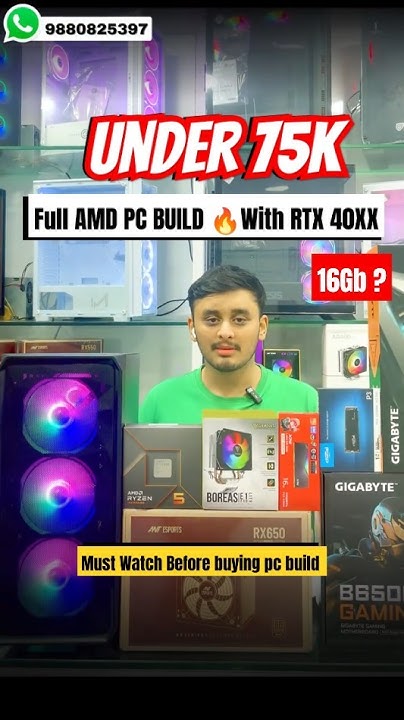 Under 75k 🔥 Gaming Pc Build With RYZEN 5 7600X and Graphics Card/ BEST PC UNDER 80K #pcbuild ...