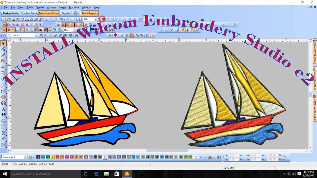 Wilcom Embroidery Studio e2 For Windows 10 - YouTube