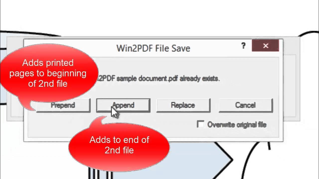 How To Combine Pages In Different PDF Files Using Win2PDF - YouTube