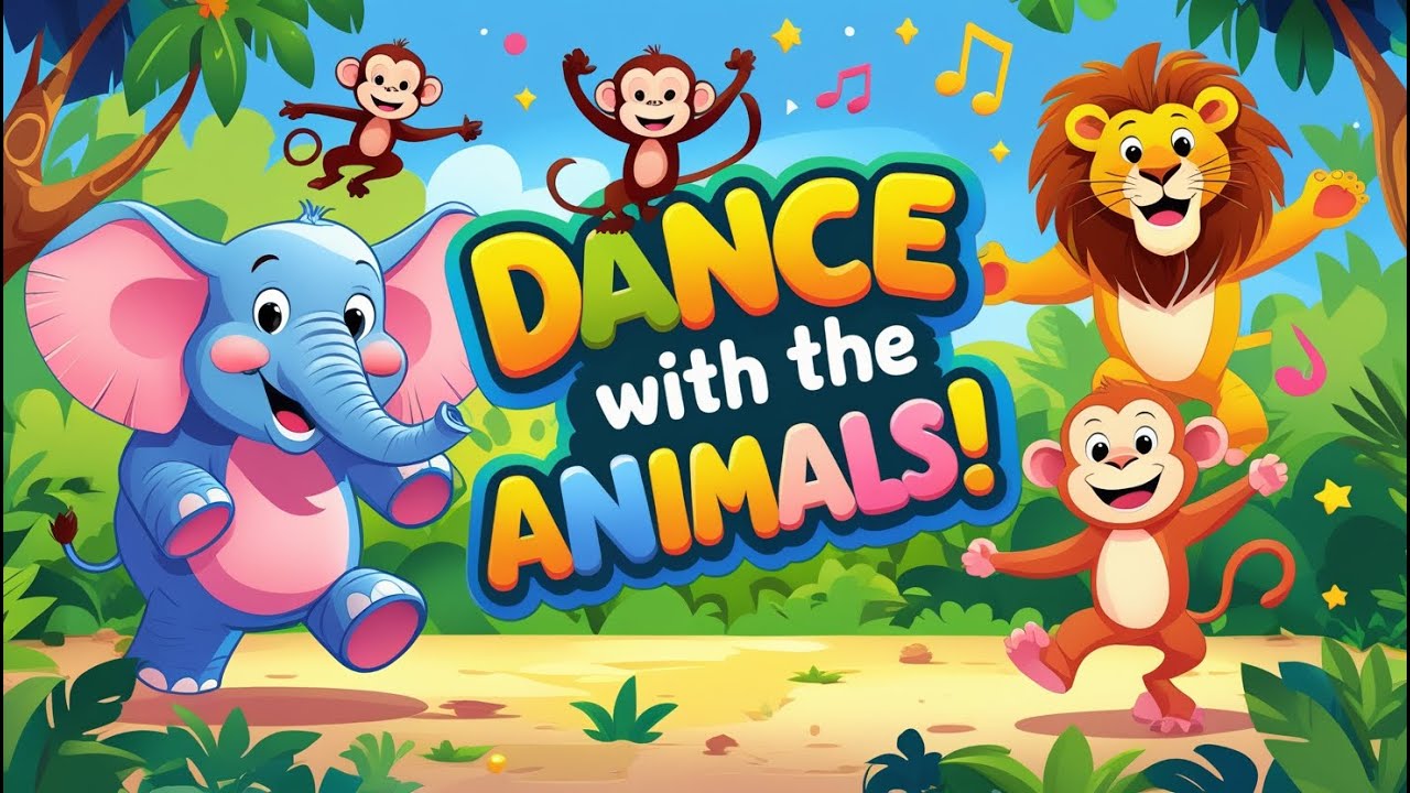 🦁🎶 Welcome to the jungle of fun with our new viral animal dance song ...