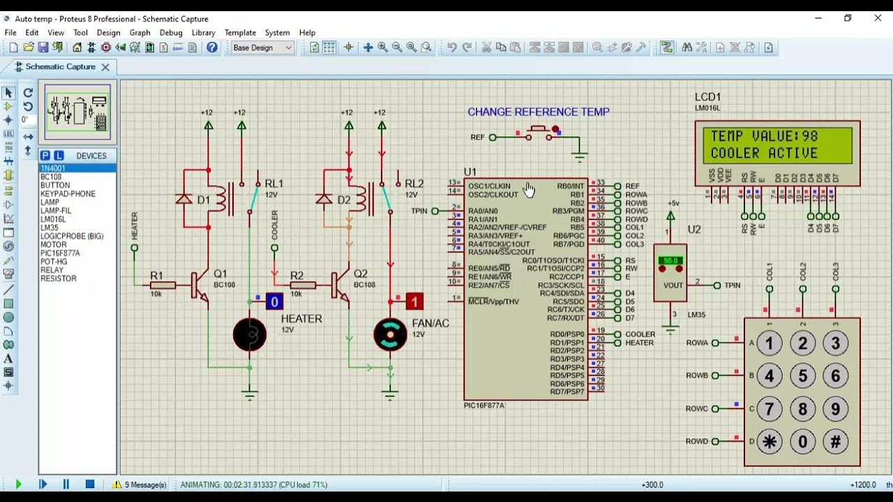 Automatic temperature control system with PIC microcontroller III - YouTube