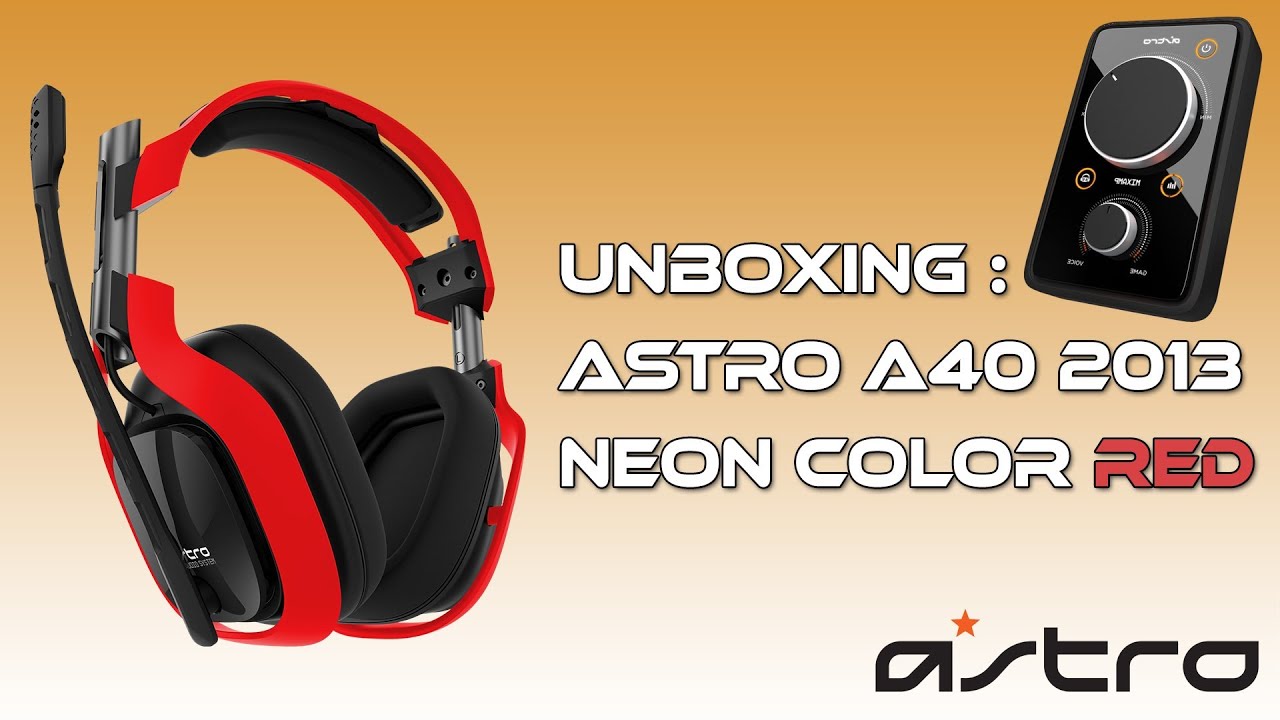 UNBOXING : Astro A40 2013 Neon Color RED - YouTube