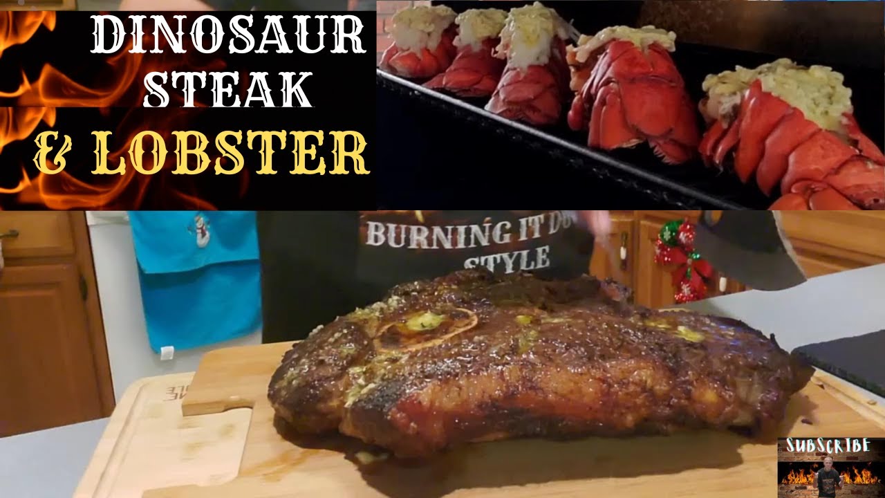 Crazy Good Dinosaur Roast And Lobster Recipe - YouTube