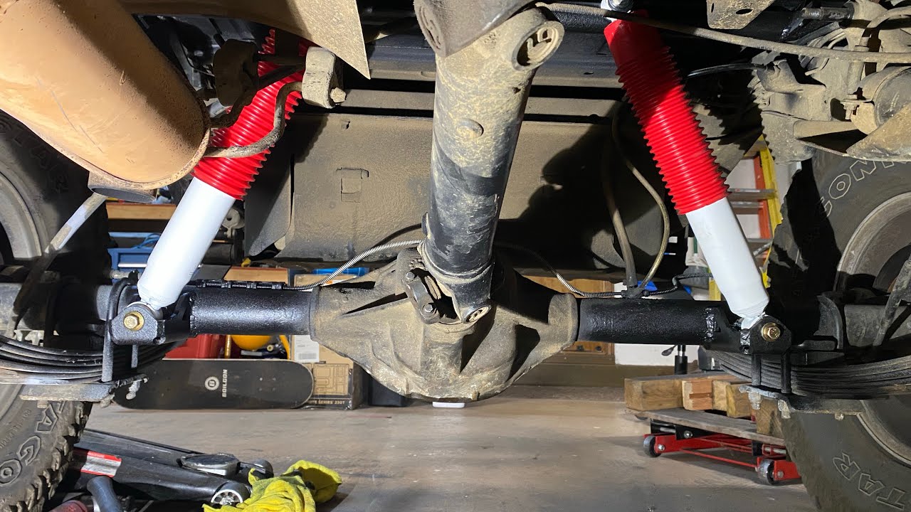 Yj rear angled shocks - YouTube