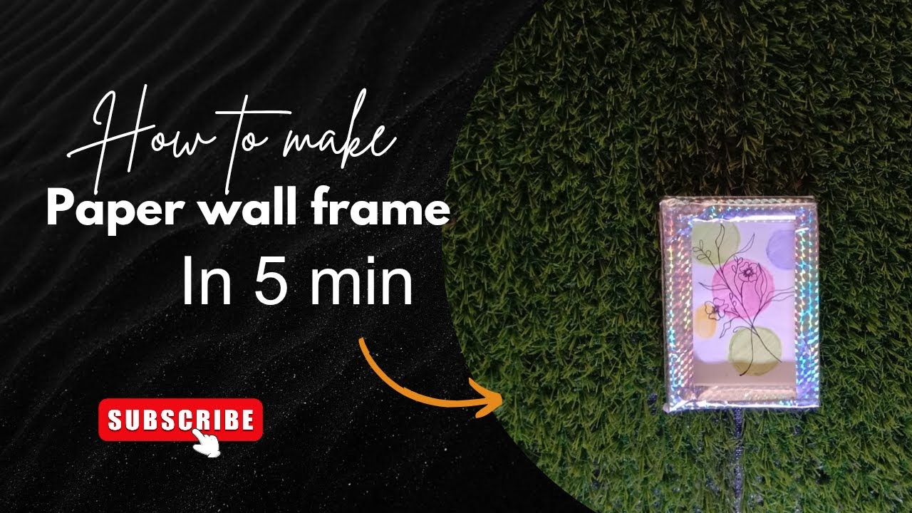 How to make paper wall frame - YouTube