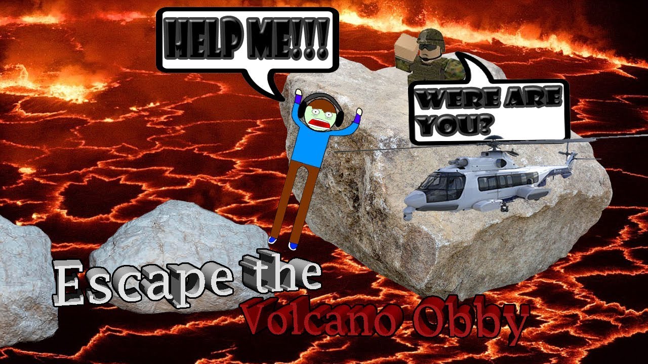 were inside a Volcano!!!!!!! (roblox Escape The Volcano Obby gameplay ...