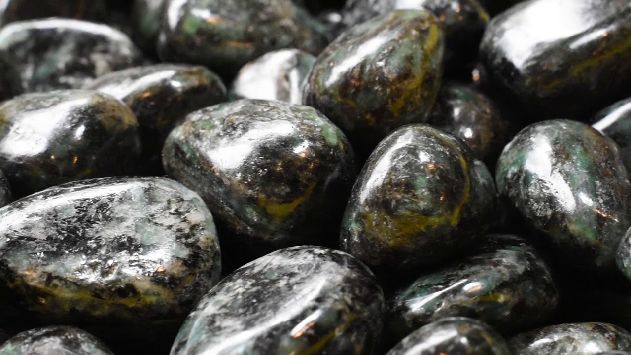 A Reflective Stone: Green Mica Tumbled Crystal - YouTube