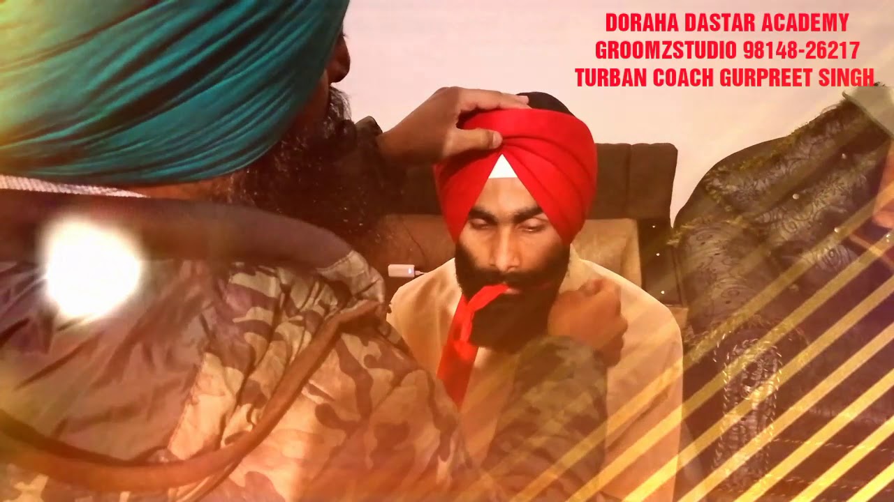 Learn how to tie Sikh Wedding Pochvi Pagg | DORAHA DASTAR ACADEMY ...