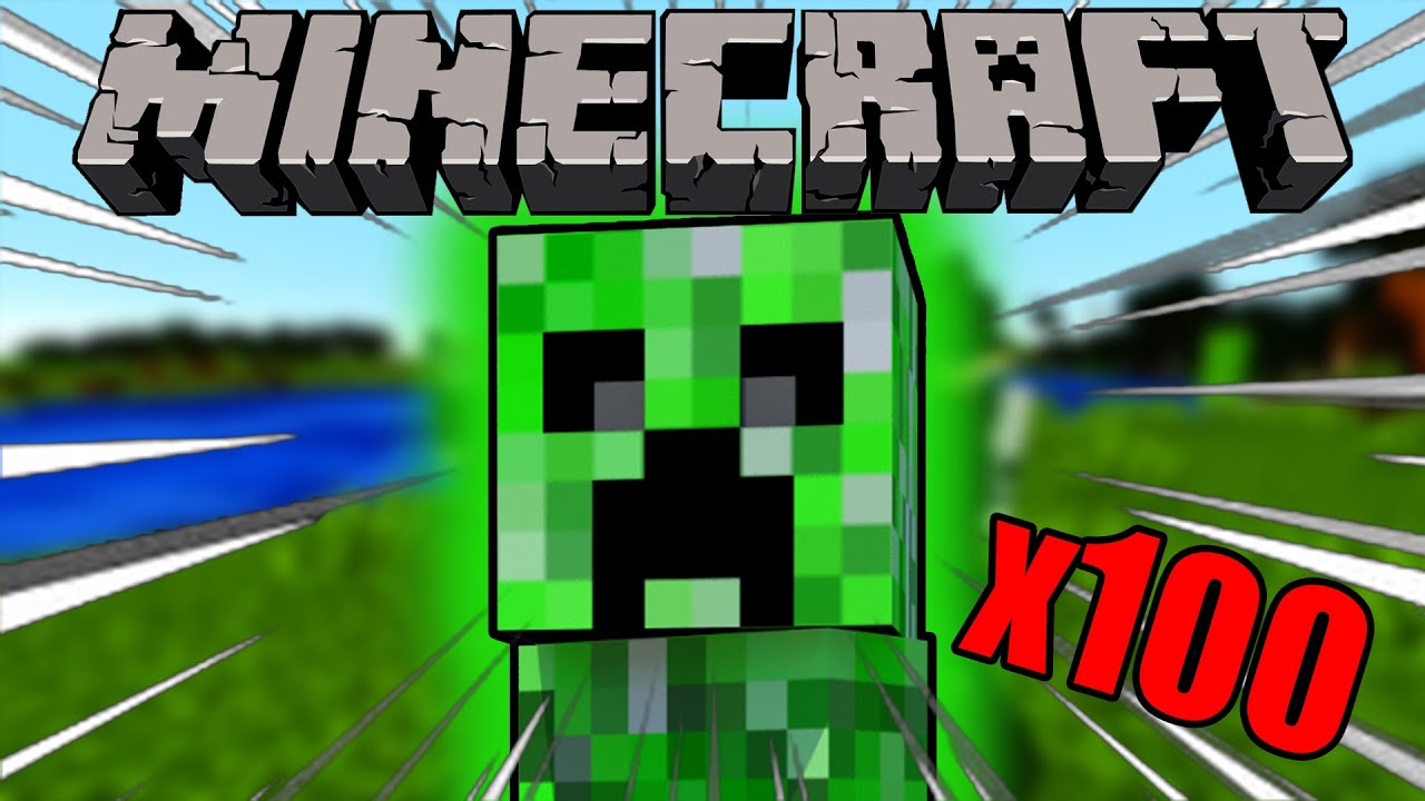 Minecraft but 100 Creepers Attack Me - YouTube