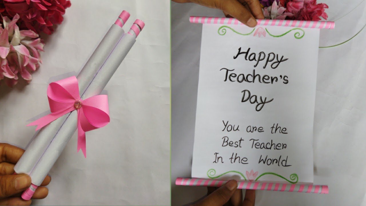 Teacher’s Day Greeting Card || Easy Teacher’s Day Card Idea from Paper ...