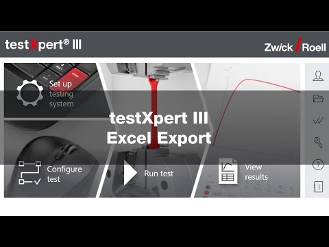 Material testing software testXpert III - Excel Export Customizing ...