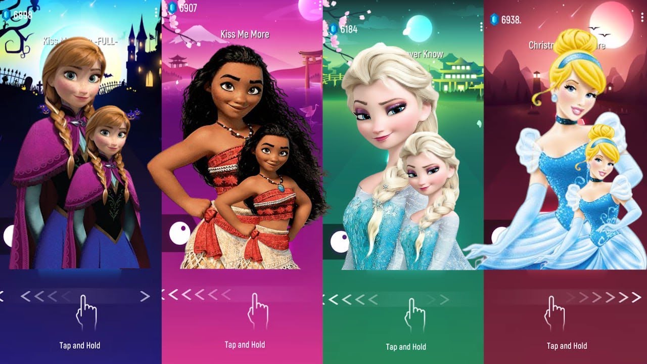Disney Frozen Anna 🆚 Moana 🆚 Elsa Elsa Let it Go 🆚 Princess Cinderella ...