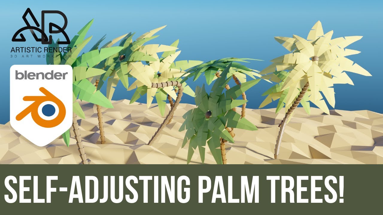 How to create palm trees in Blender - YouTube