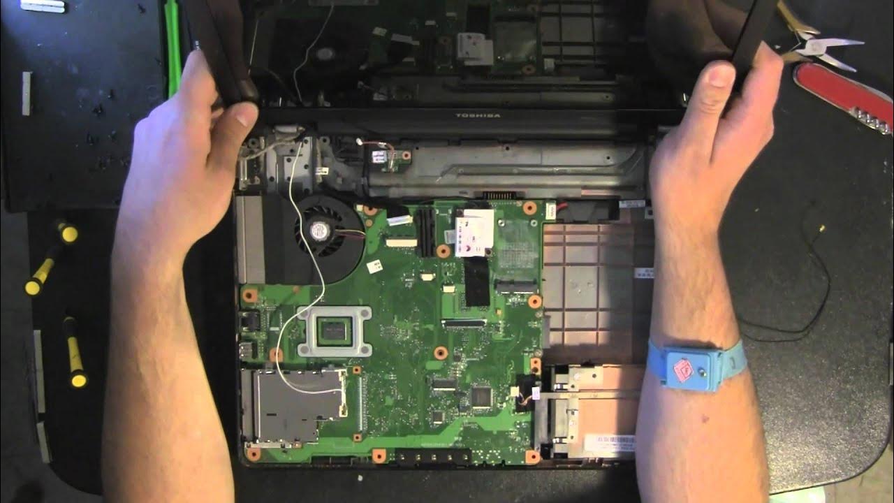 TOSHIBA L305 laptop take apart video, disassemble, how to open disassembly - YouTube
