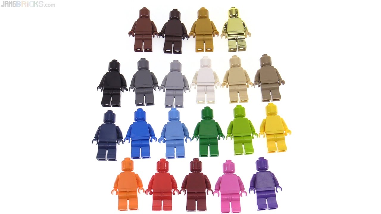 MonoFigs.com monochrome LEGO minifigs set - YouTube