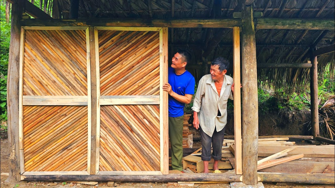 Journey to build a wooden house: On day 6, solid walls gradually formed ...