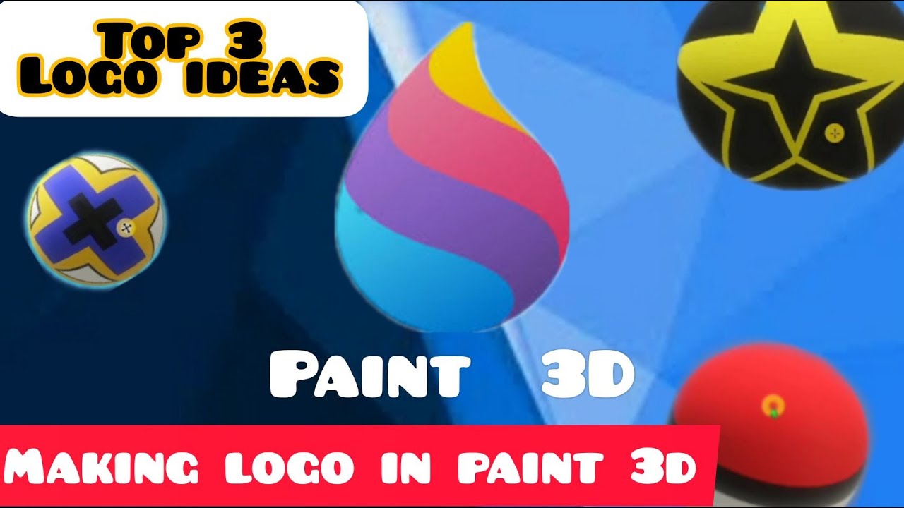 How to make logo in Paint 3D | How to make free logo | Making logo in ...