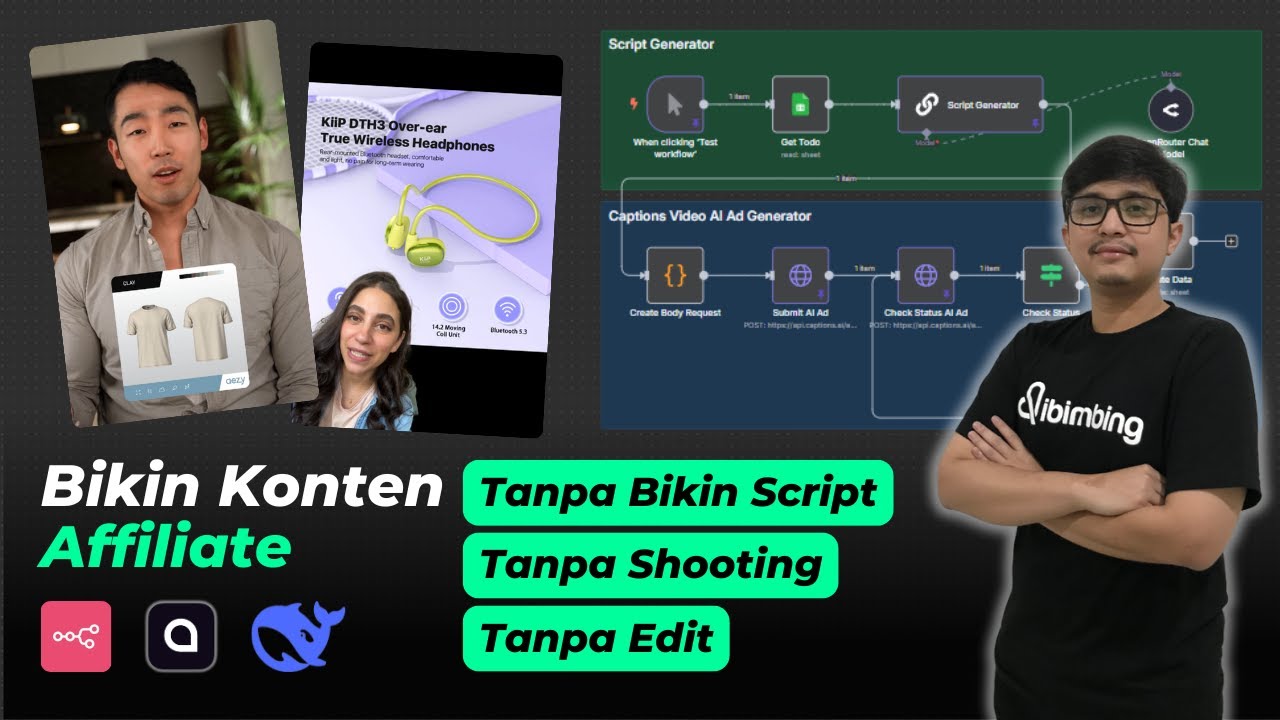 Bikin Konten Tiktok Affiliate Tanpa Bikin Script, Tanpa Shooting dan Edit, dengan Captions.ai ...