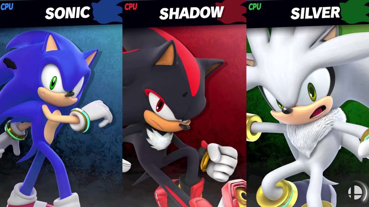06 Sonic vs Moveset Shadow vs Moveset Silver SSBU Quickie -By SoniDelta ...