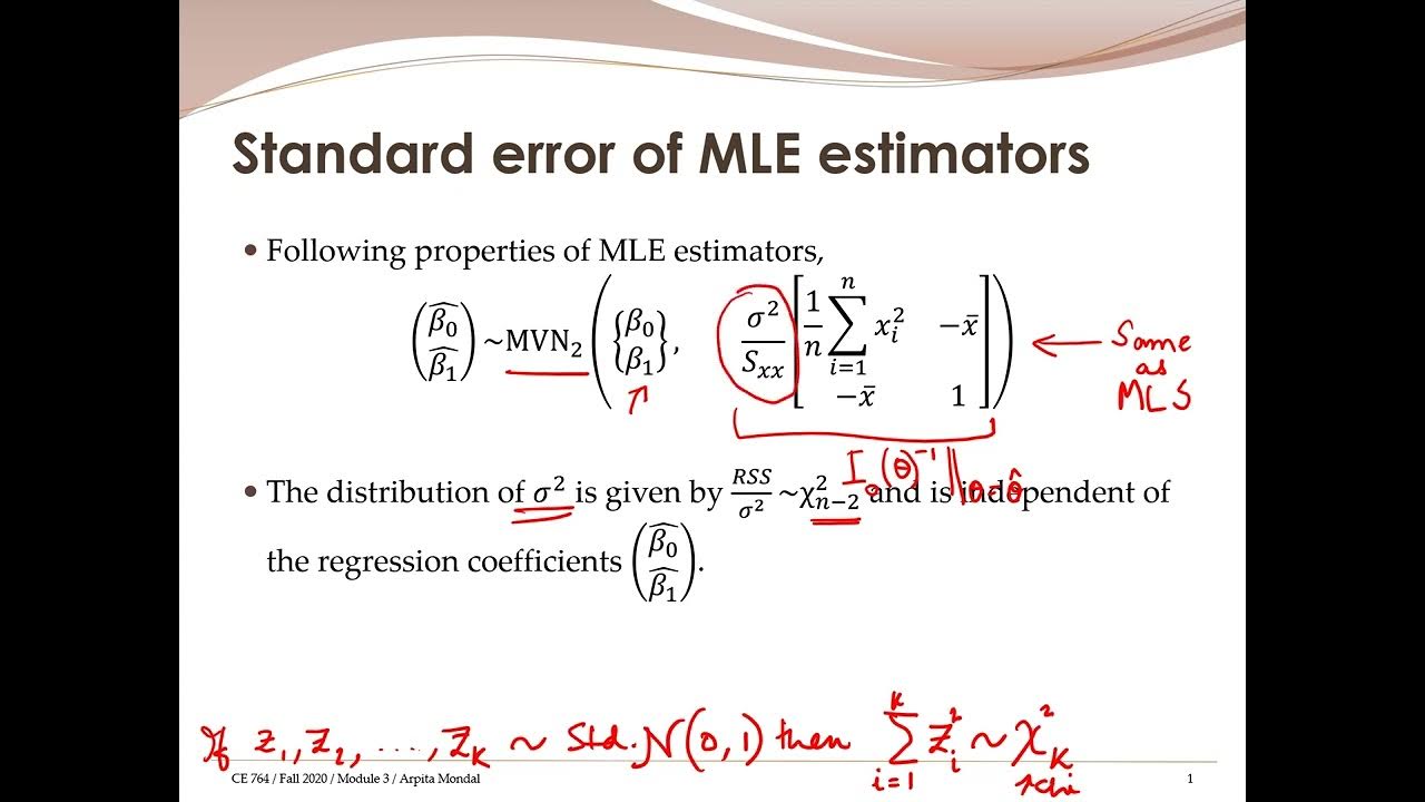 Maximum Likelihood Estimation of Regression Parameters | Part 7 of Simple Linear Regression ...