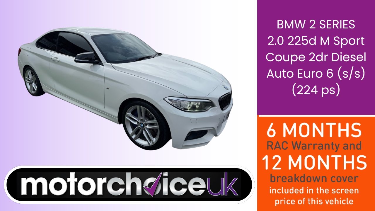 BMW 2 SERIES 2 0 225d M Sport Coupe 2dr Diesel Auto Euro 6 ss 224 ps ...