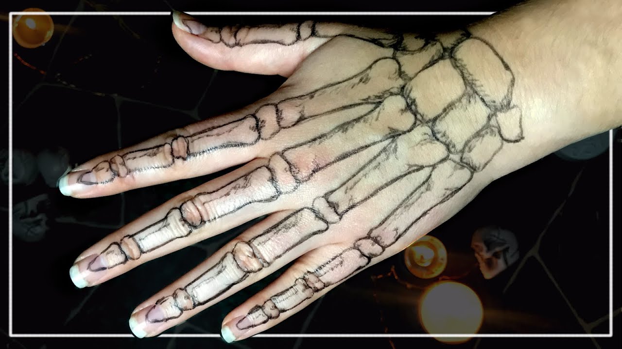 Skelett Hand Tutorial deutsch | Hallowtober 2021 | Judy R. - YouTube