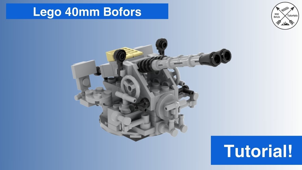 Lego 40mm Bofors Tutorial - YouTube