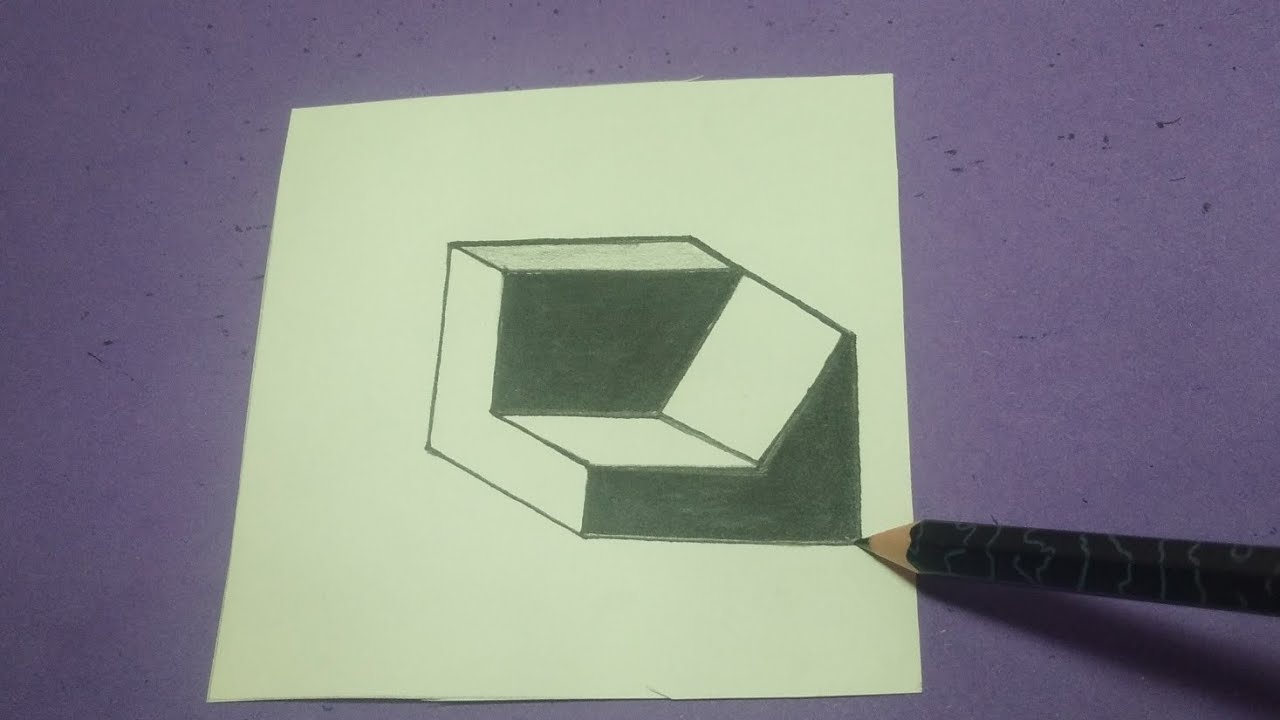 Very Easy || 3D Drawing On Paper !! 3D Trick Art On Paper - YouTube