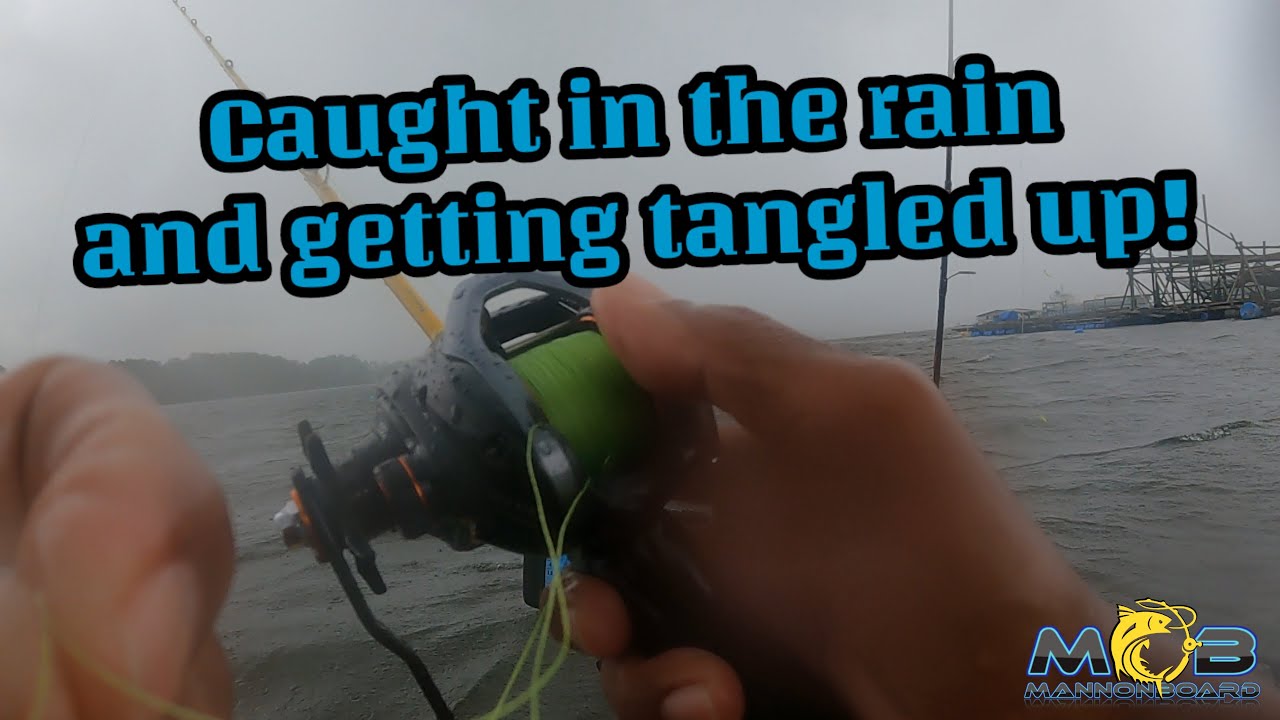 Caught in the rain and getting tangled up! - Kayak Fishing Singapore ...