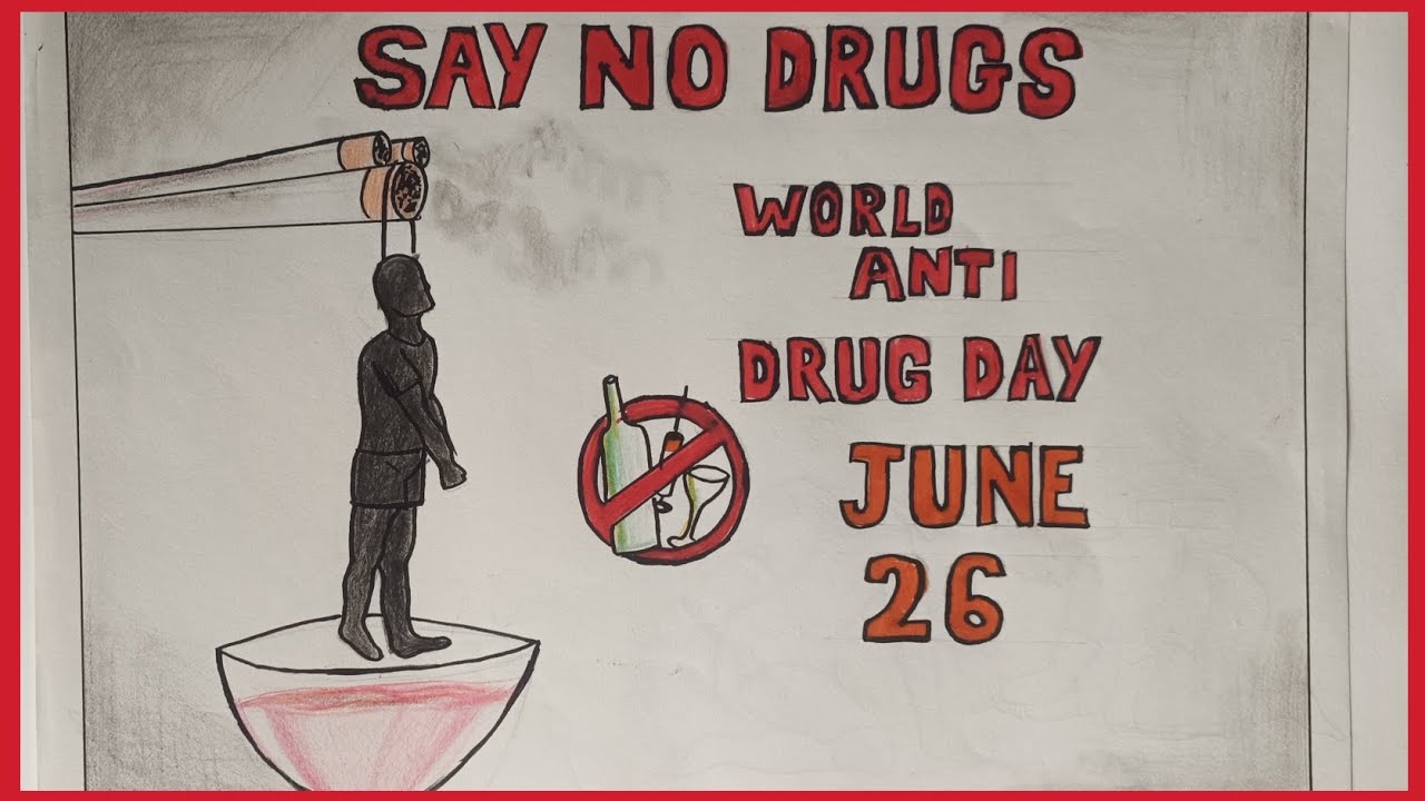 World Anti drug day poster | Poster dawing with colour pencil | # ...