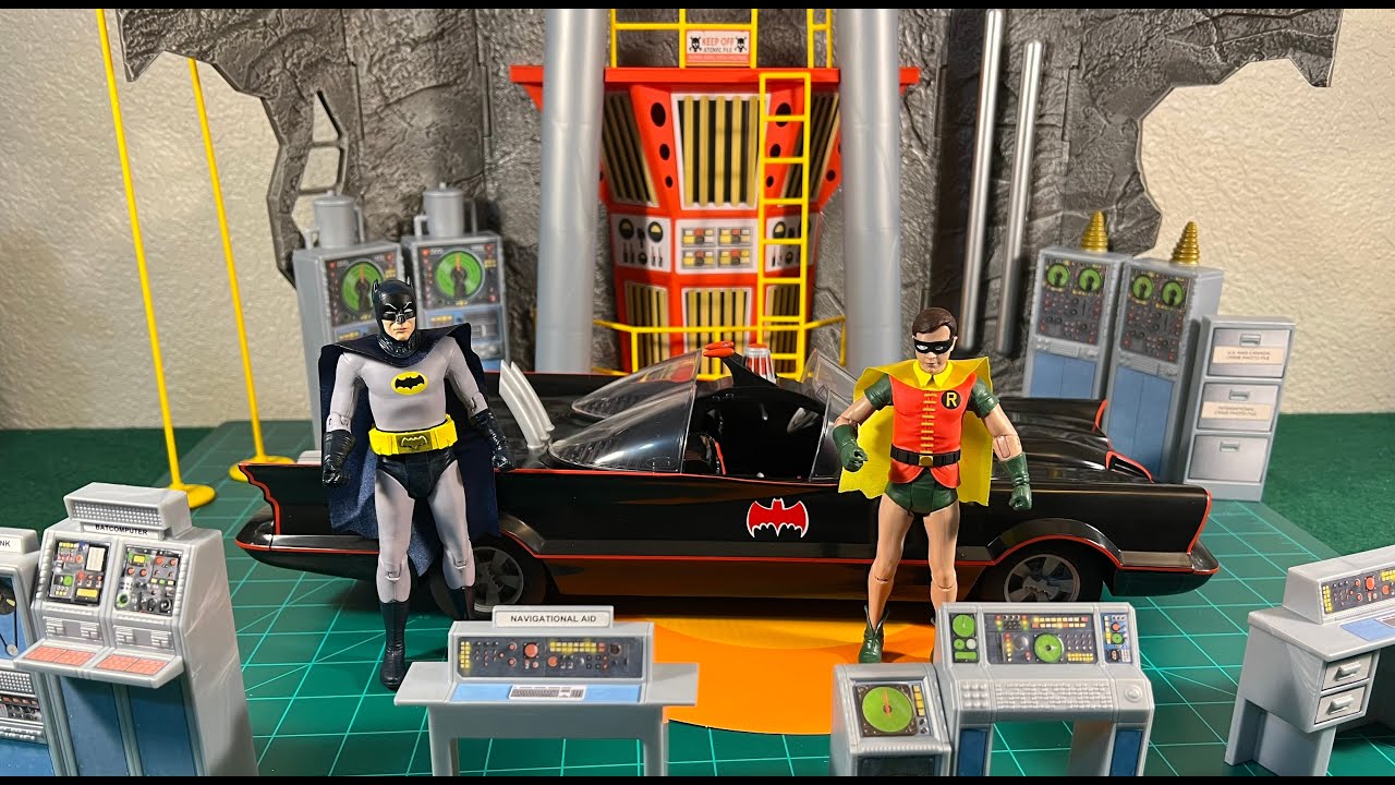 McFarlane Retro Batcave Unboxing! Classic Batman 66 TV Playset. Adam ...