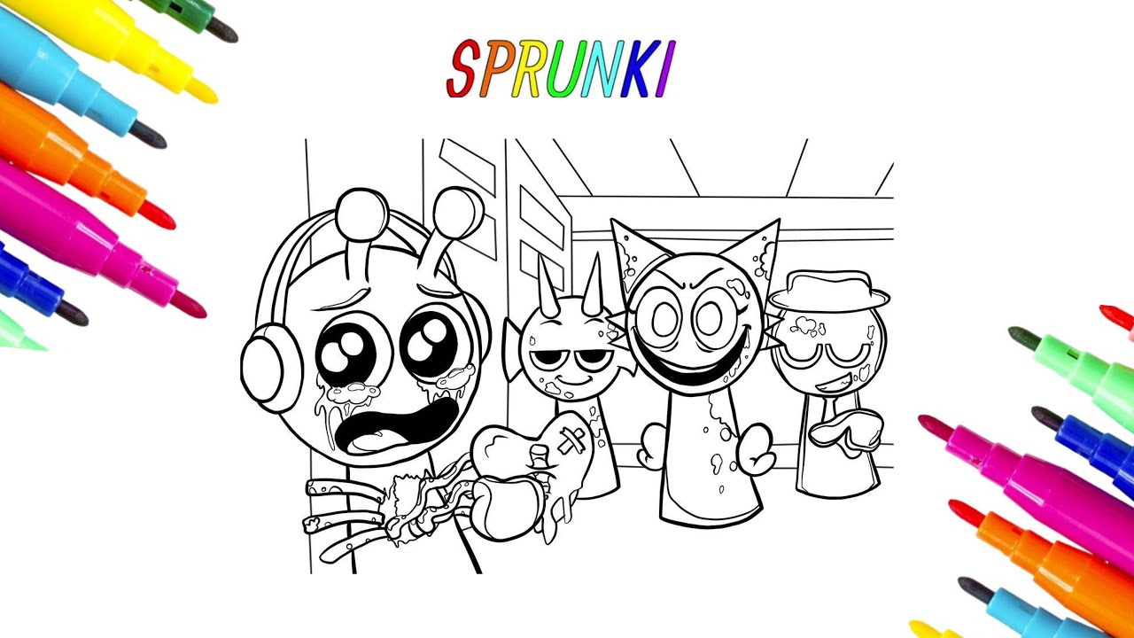 Coloring Horror Sprunki | How to color New🎵Sprunki Pyramixed, OC and ...