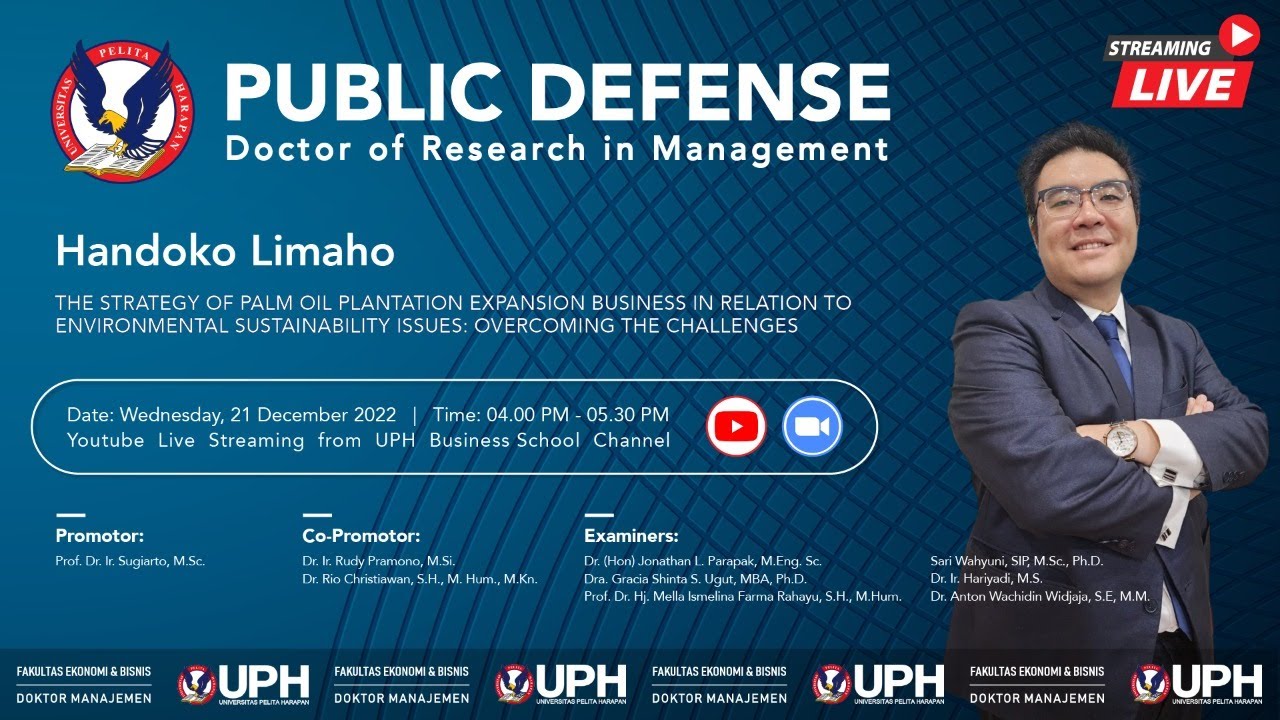 Sidang Terbuka Doktor Manajemen Handoko Limaho - YouTube
