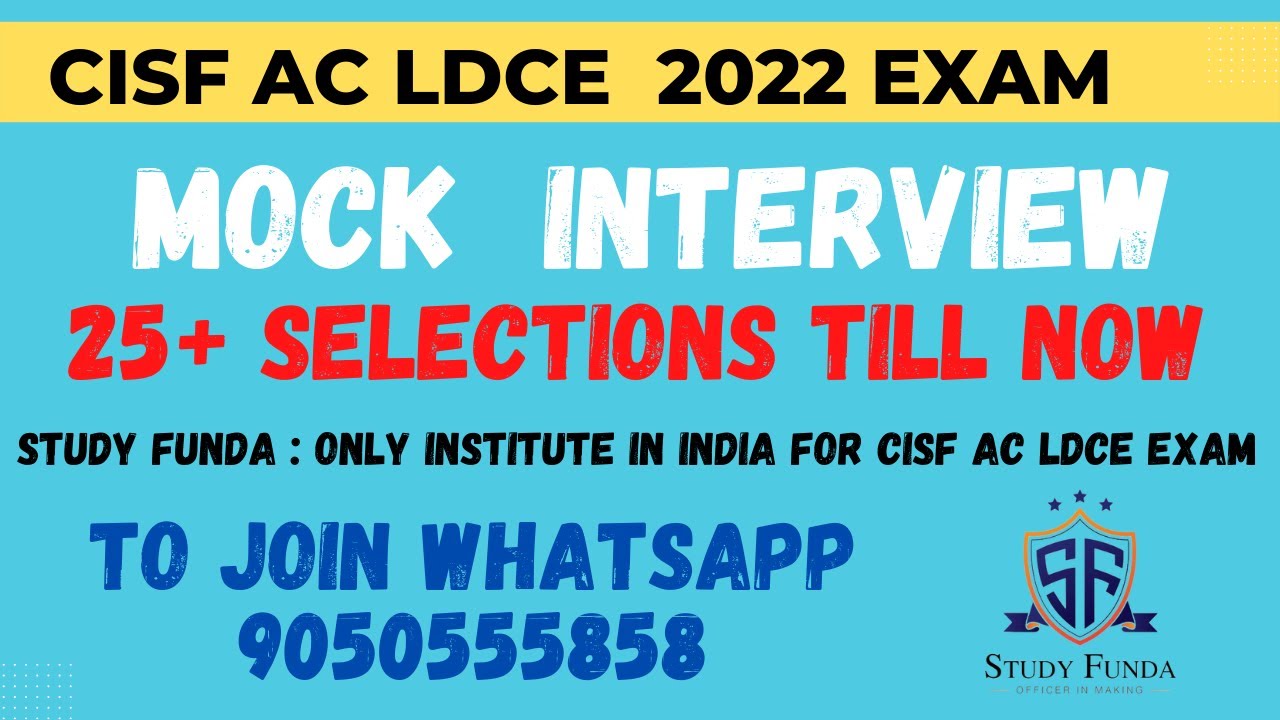 CISF AC LDCE 2022 MOCK INTERVIEW - YouTube