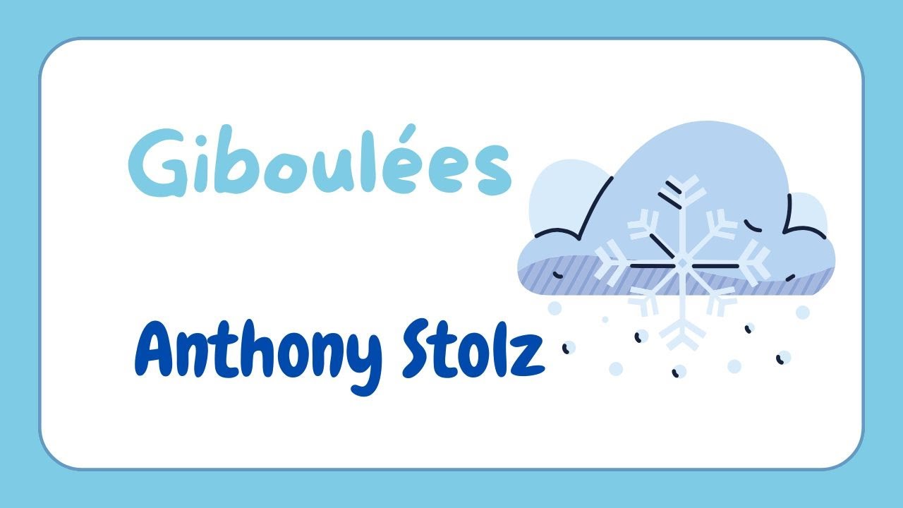 Poésie Giboulées par Anthony Stolz - YouTube