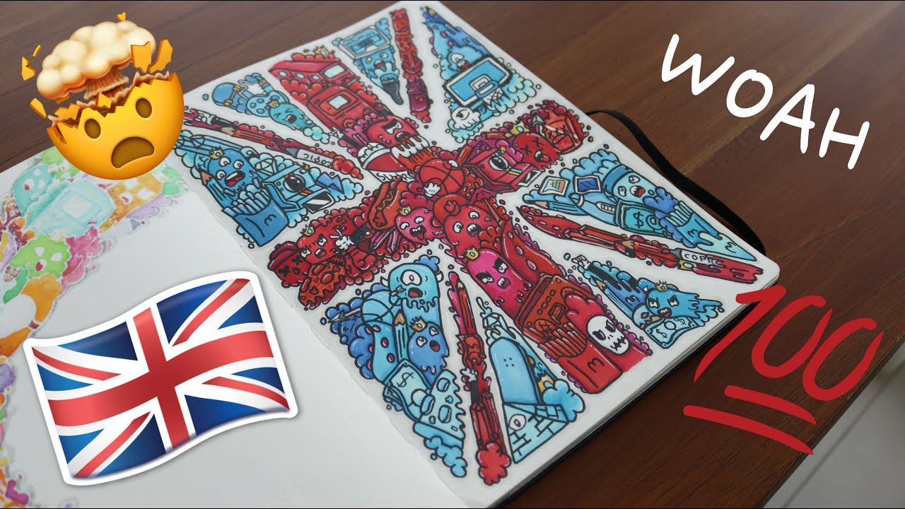AWESOME UNION JACK DOODLE - YouTube