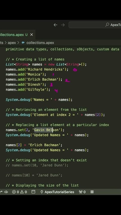 Replace element in a list in Apex #coding #sfdcstop #salesforceadmin #salesforcedeveloper # ...