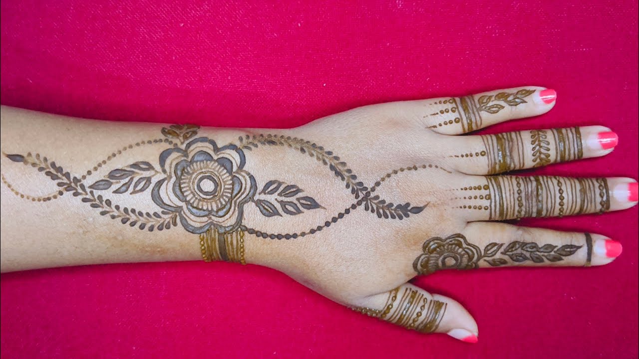 Mehndi Design | Beautiful Back Hand Rose Mehndi Design | Sample Mehndi ...
